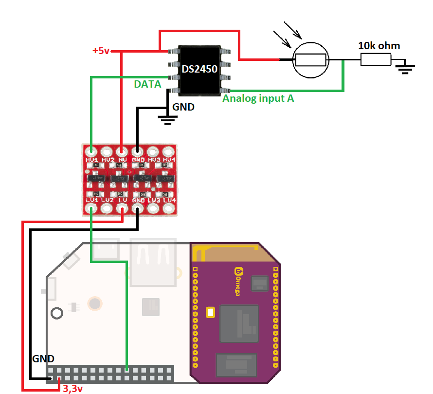 Help please with connect DS2450 to Omega-2 + | Community